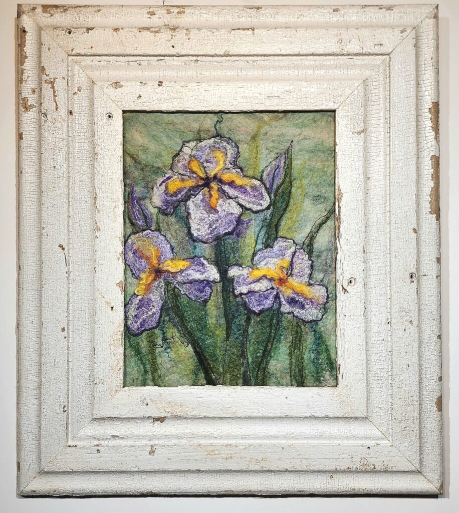 “Purple Frills” – Wool Art by Anna Winette Winston Repke